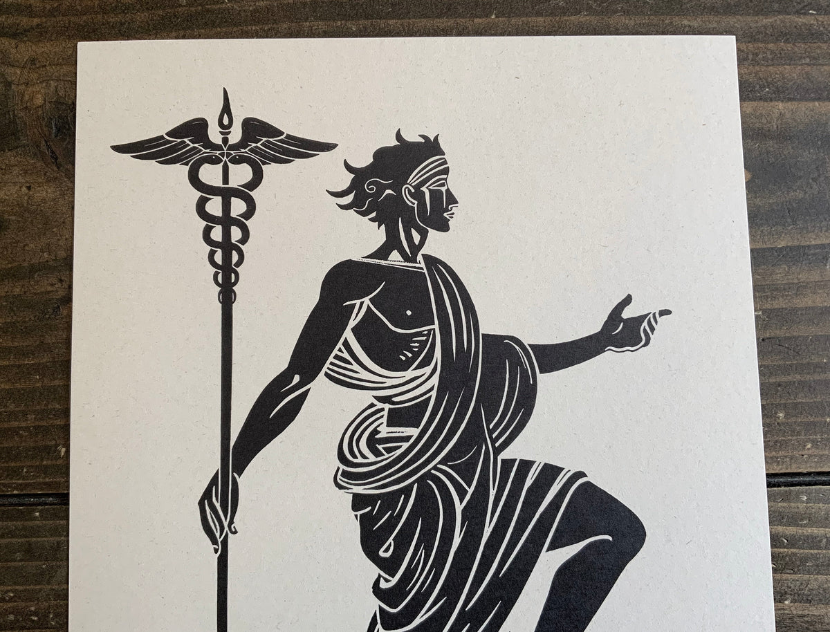 MERCURY / HERMES - Altar Icon // Devotional Artwork Ikon Print Roman G ...