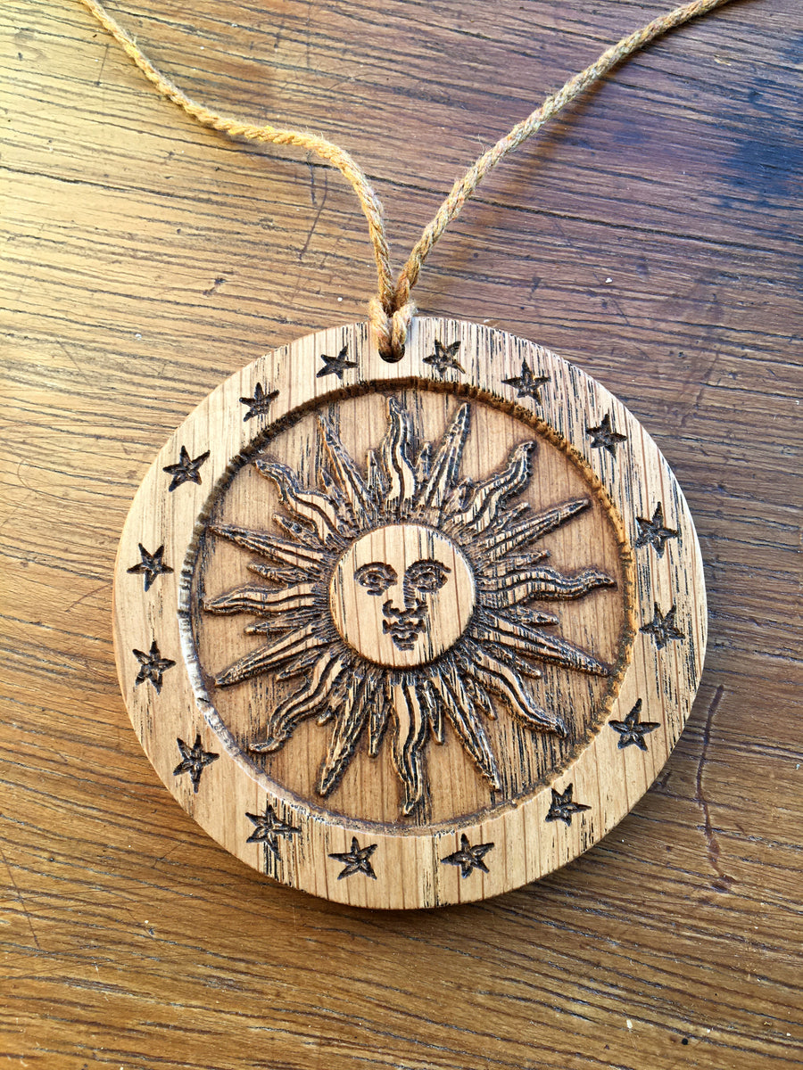 SOLAR TALISMAN in Solid Oak – The Hermetic Workshop